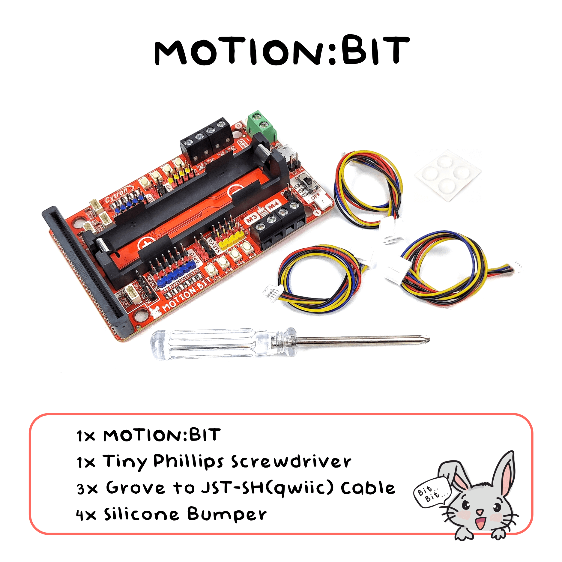 MOTION:BIT - บอร์ดขยายสำหรับควบคุมมอเตอร์ด้วย micro:bit